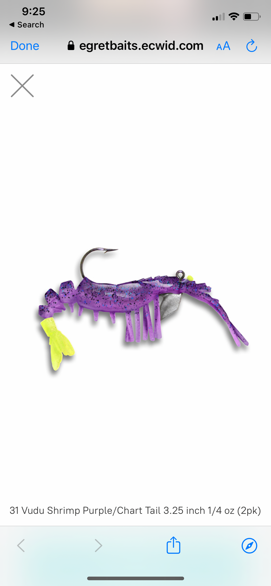 Vudu Shrimp Purple/Chart Tail 3.25 inch 1/4oz (2pk) | Salty Head
